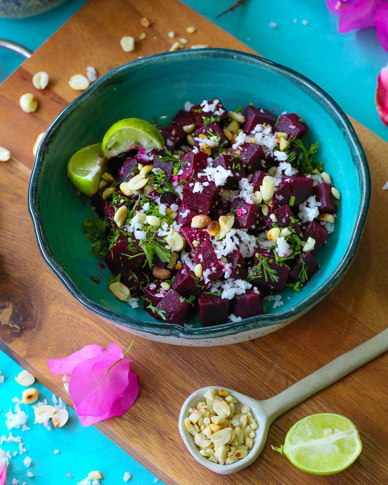 Beetroot Salad with Coconut and Peanuts | The Pepper Cook