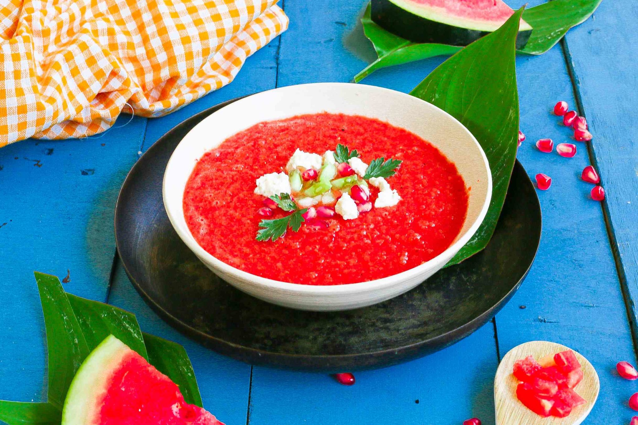 Spicy Watermelon Gazpacho Cold Soup ThePepperCook Spicy Watermelon Gazpacho Cold Soup ThePepperCook