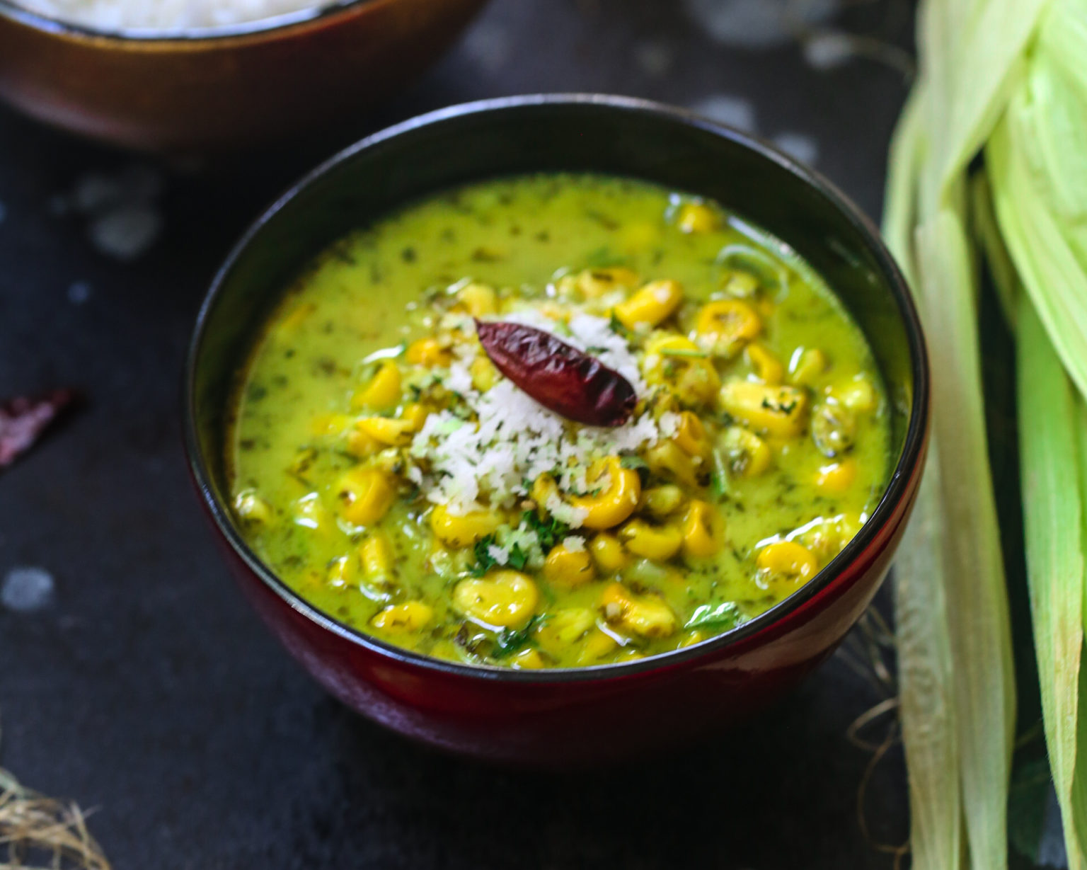Coconut Corn Curry | ThePepperCook
