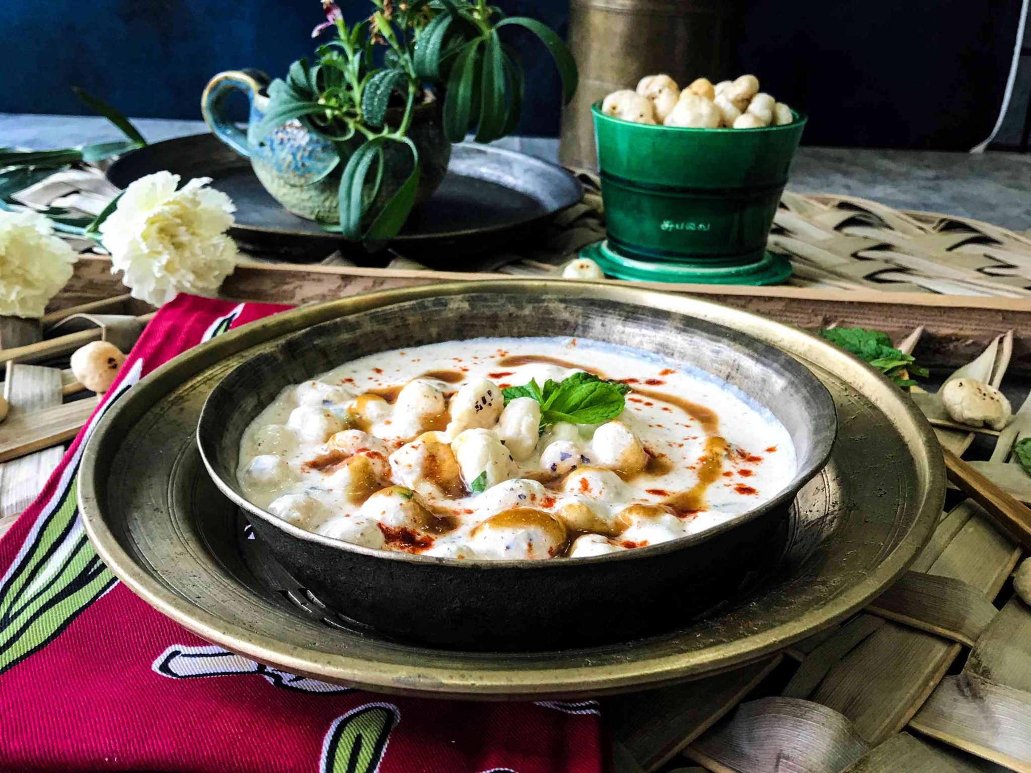 Lotus Seeds in Yoghurt | ThePepperCook