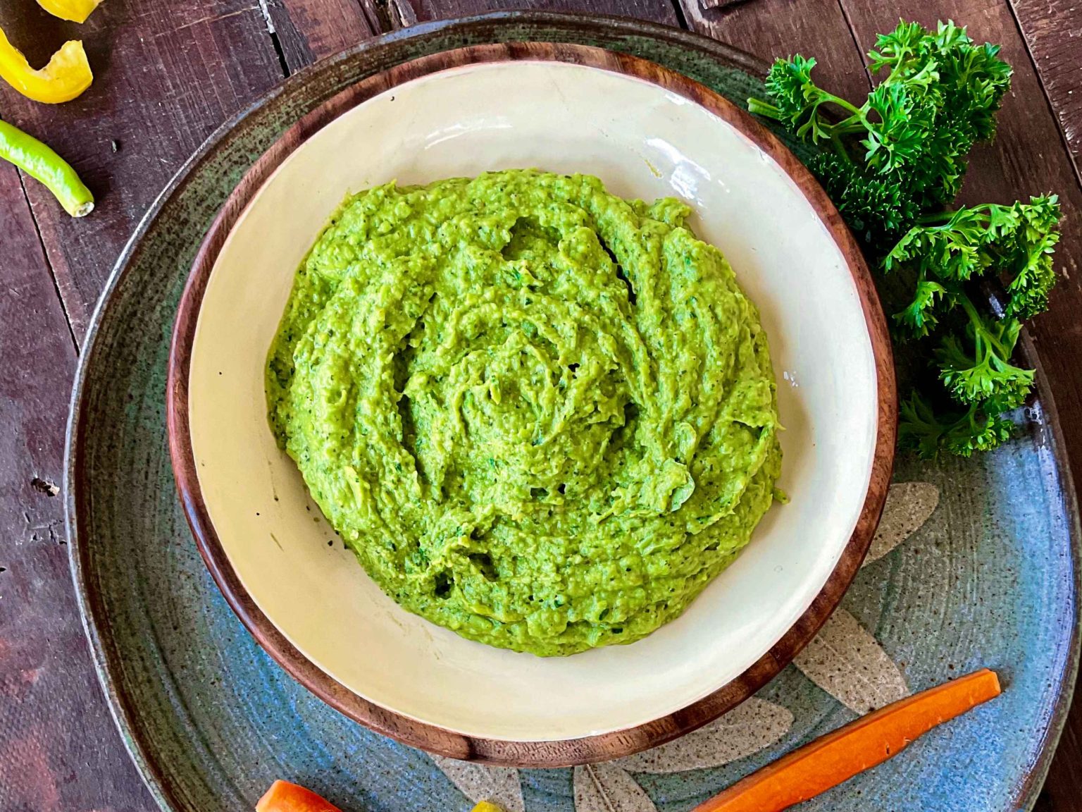 Green Pea Hummus | ThePepperCook