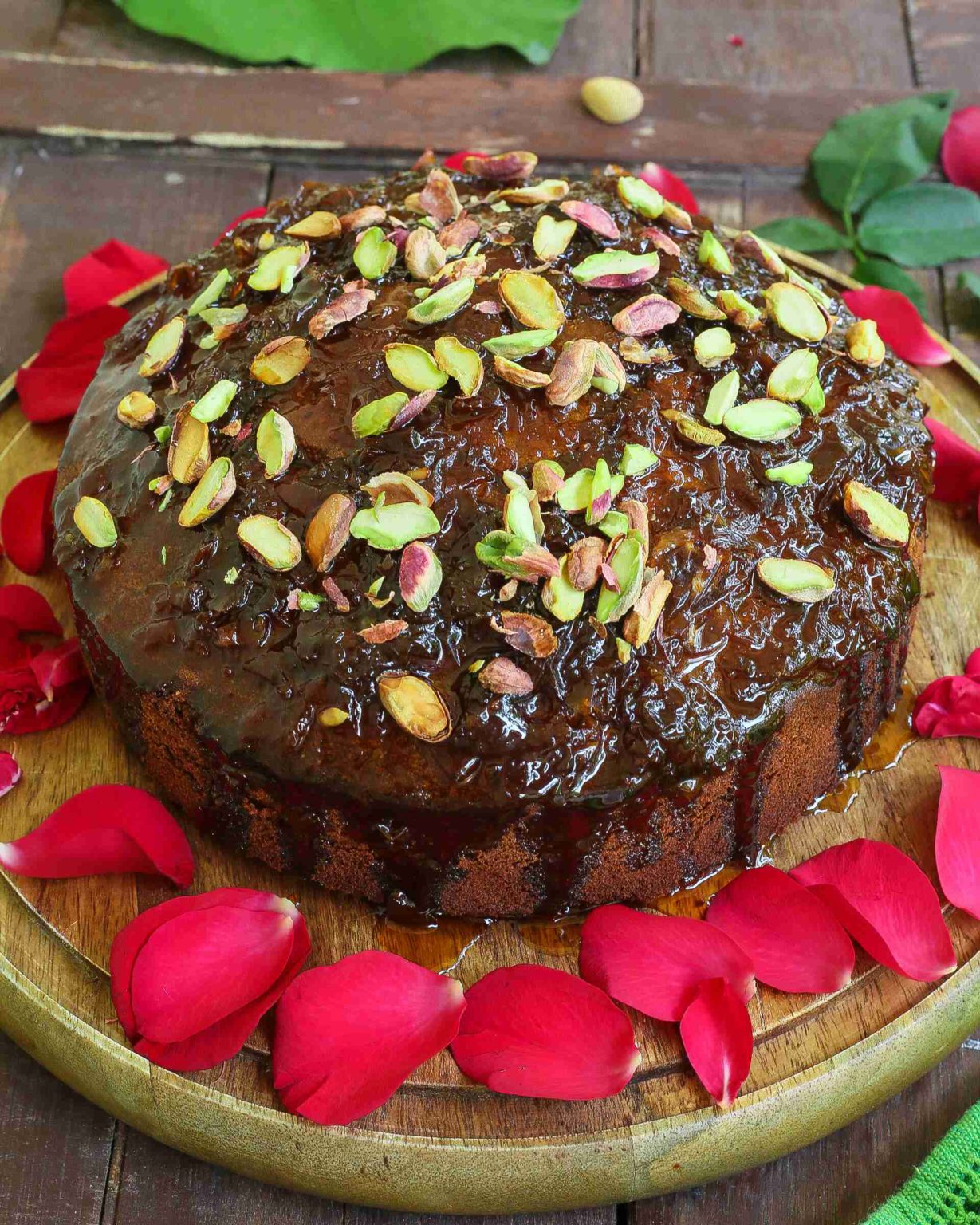 Gulkand (Rose Petal Jam) Yoghurt Cake | ThePepperCook
